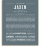 Jaxen Personalized Name Meaning Art Prints – Name Stories
