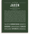 Jaxen Personalized Name Meaning Art Prints – Name Stories
