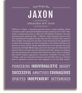 Jaxon | Name Art Print – Name Stories