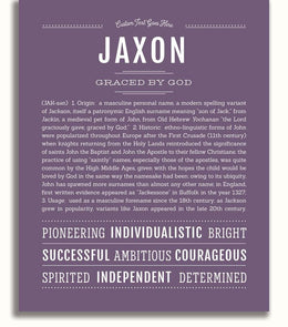 Jaxon | Name Art Print – Name Stories