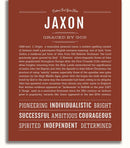 Jaxon | Name Art Print – Name Stories
