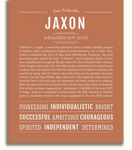 Jaxon | Name Art Print – Name Stories