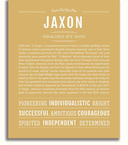 Jaxon | Name Art Print – Name Stories