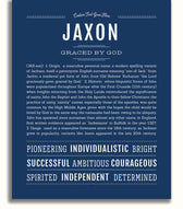 Jaxon | Name Art Print – Name Stories