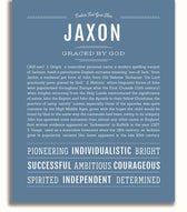 Jaxon | Name Art Print – Name Stories