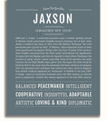 Jaxson | Name Art Print – Name Stories
