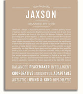Jaxson | Name Art Print – Name Stories