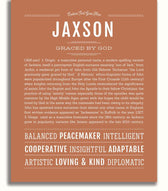 Jaxson | Name Art Print – Name Stories