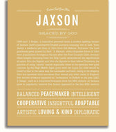 Jaxson | Name Art Print – Name Stories