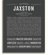 Jaxston | Name Art Print – Name Stories