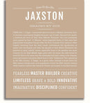 Jaxston | Name Art Print – Name Stories
