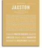 Jaxston | Name Art Print – Name Stories