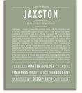 Jaxston | Name Art Print – Name Stories