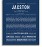 Jaxston Personalized Name Meaning Art Prints – Name Stories