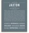 Jaxton Personalized Name Meaning Art Prints – Name Stories