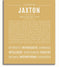 Jaxton | Name Art Print – Name Stories