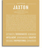 Jaxton Personalized Name Meaning Art Prints – Name Stories