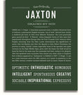 Jaxton | Name Art Print – Name Stories