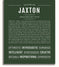 Jaxton | Name Art Print – Name Stories