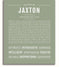 Jaxton | Name Art Print – Name Stories
