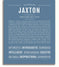 Jaxton Personalized Name Meaning Art Prints – Name Stories