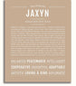 Jaxyn Personalized Name Meaning Art Prints – Name Stories