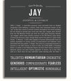 Jay | Name Art Print – Name Stories