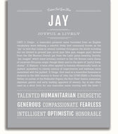 Jay | Name Art Print – Name Stories