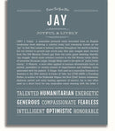 Jay | Name Art Print – Name Stories