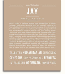 Jay | Name Art Print – Name Stories