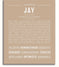 Jay | Name Art Print – Name Stories