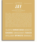 Jay | Name Art Print – Name Stories