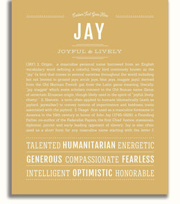 Jay | Name Art Print – Name Stories