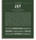 Jay | Name Art Print – Name Stories