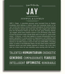 Jay | Name Art Print – Name Stories