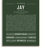 Jay | Name Art Print – Name Stories
