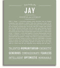 Jay | Name Art Print – Name Stories