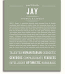 Jay | Name Art Print – Name Stories