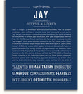 Jay | Name Art Print – Name Stories