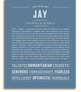 Jay | Name Art Print – Name Stories