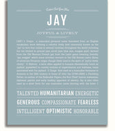 Jay | Name Art Print – Name Stories