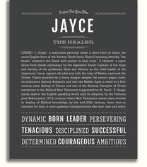 Jayce | Name Art Print – Name Stories