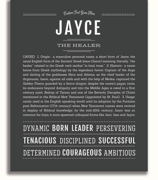 Jayce | Name Art Print – Name Stories