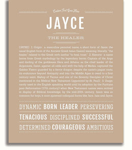 Jayce | Name Art Print – Name Stories