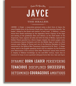Jayce | Name Art Print – Name Stories