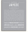 Jaycee Personalized Name Meaning Art Prints – Name Stories