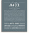 Jaycee | Name Art Print – Name Stories