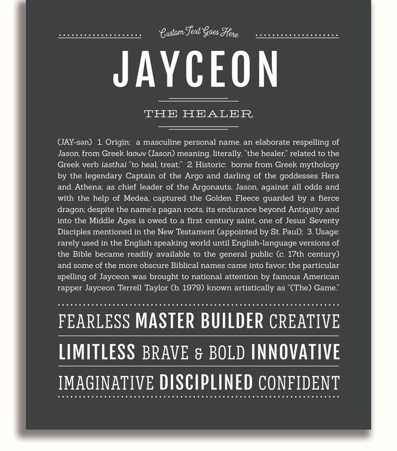 Jayceon | Name Art Print – Name Stories