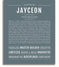 Jayceon Personalized Name Meaning Art Prints – Name Stories