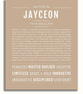 Jayceon | Name Art Print – Name Stories